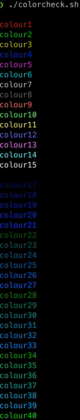 Terminal Colors | Yet another corner of the internet